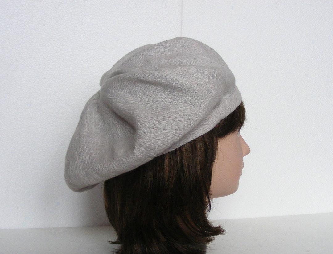 Retro Linen Beret: Vintage Style Women's Hat - Etsy