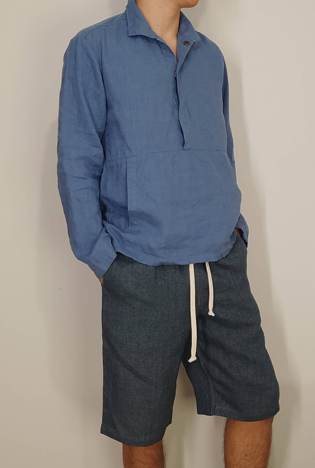 Mens 13'' Linen Long Shorts. Soft 100% Linen Fabric - Etsy