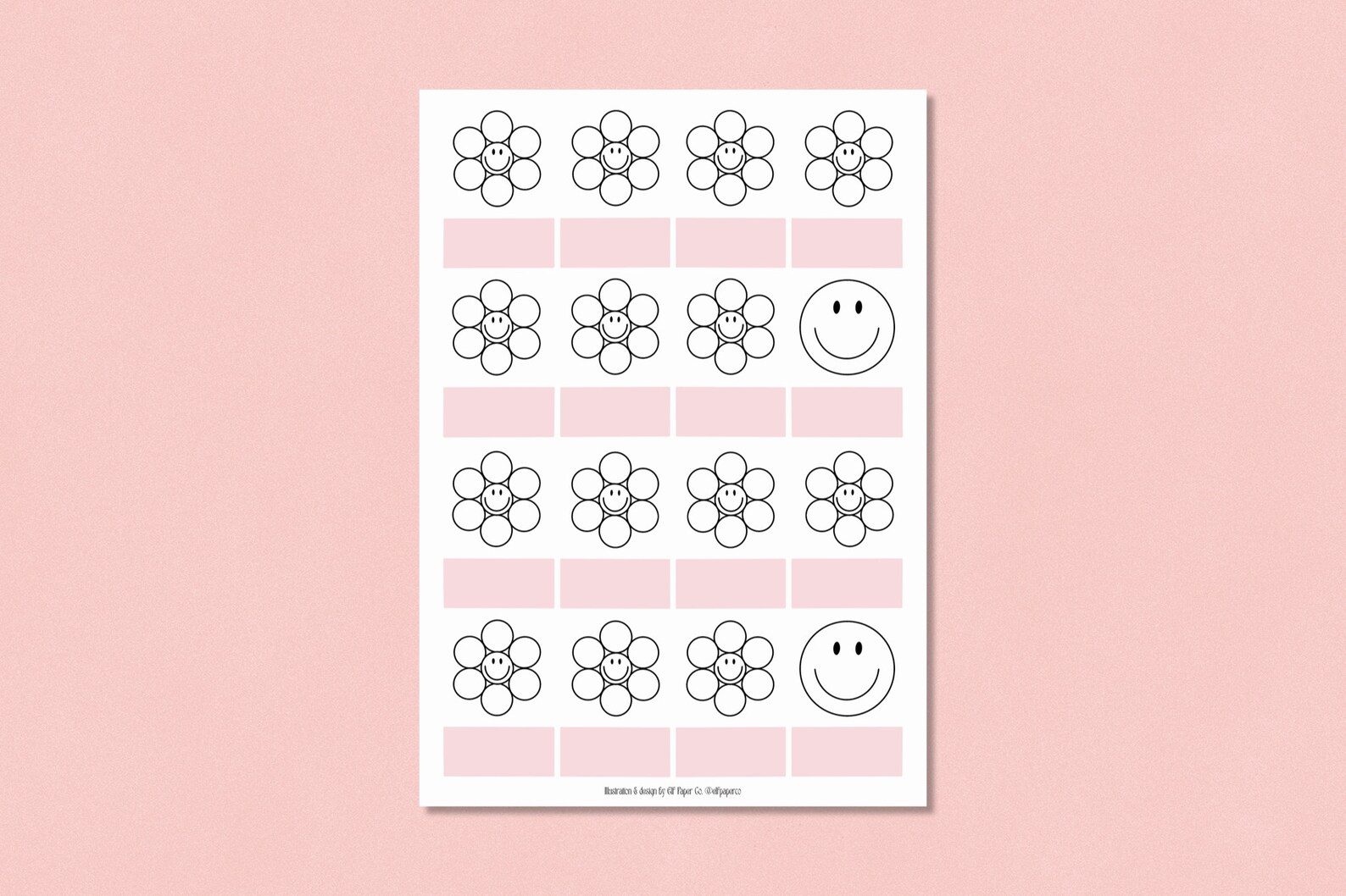 Smiley Goal Tracker. Printable Colouring Page. Printable Pdf. - Etsy