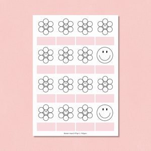 Smiley Goal Tracker. Printable Colouring Page. Printable Pdf. - Etsy