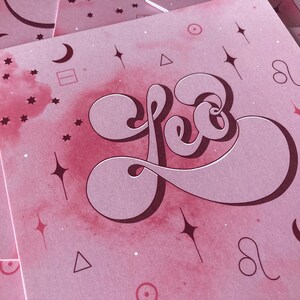 Leo Star Sign Card. Zodiac Star Sign Card. Constellation Birthday Card ...