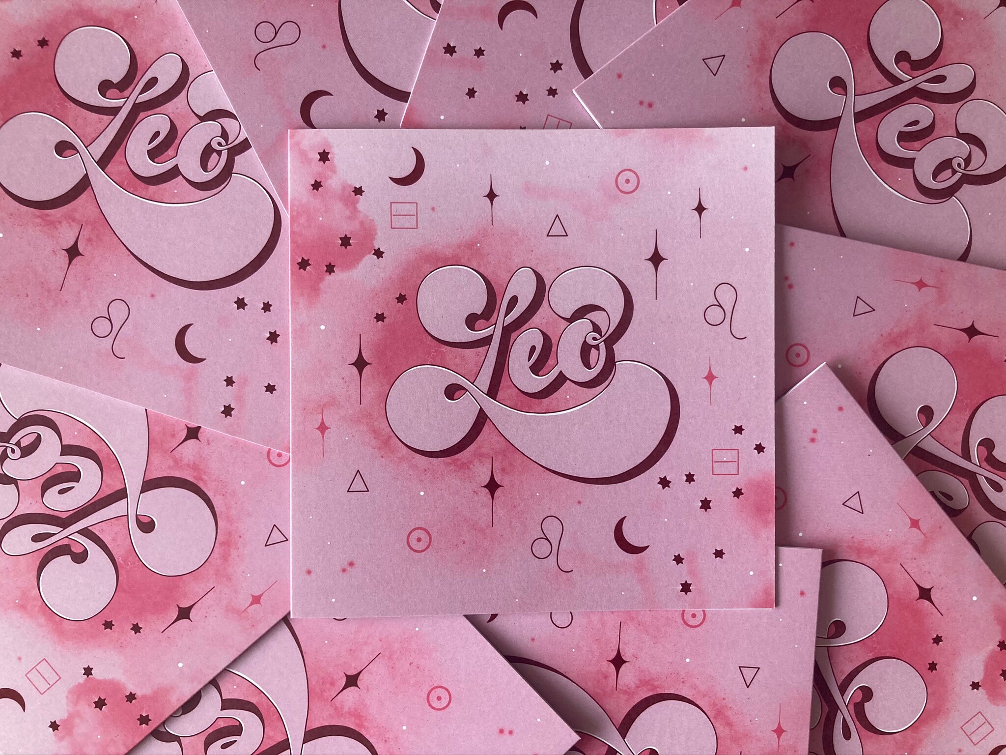 Leo Star Sign Card. Zodiac Star Sign Card. Constellation Birthday Card ...