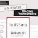 U.S. States Tracing Worksheet, Handwriting Practice (digital Download ...
