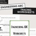 Engineering ABC Tracing Worksheet, Handwriting Practice Digital ...