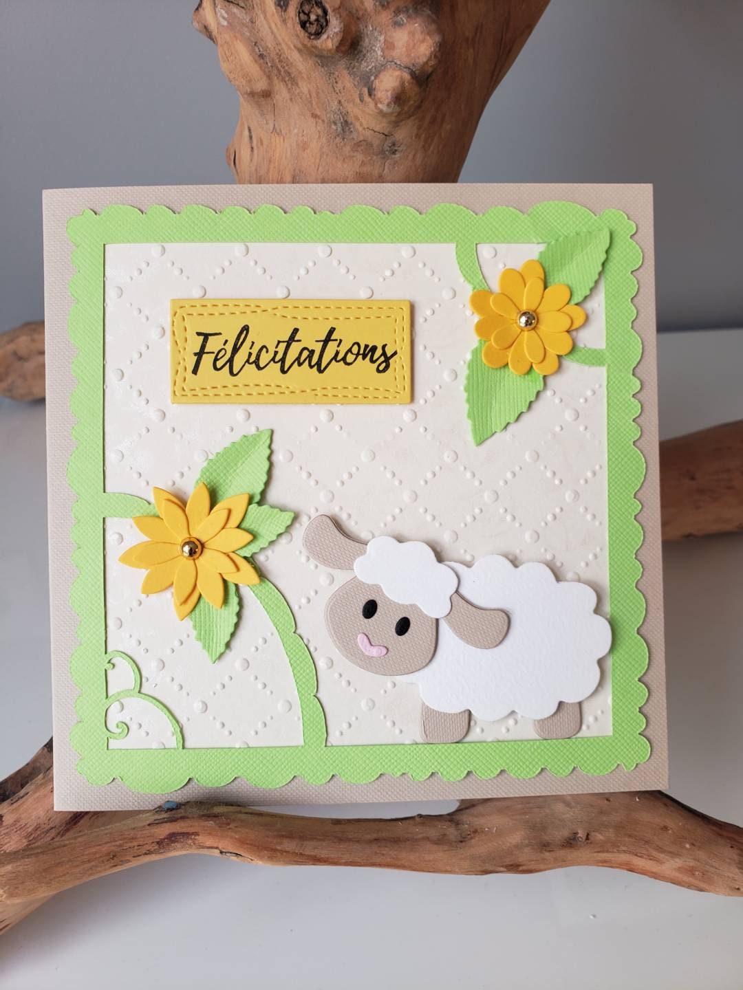 Sheep. Boy Birth Card. Birth Card. Birth Announcement. Girl Birth Card ...