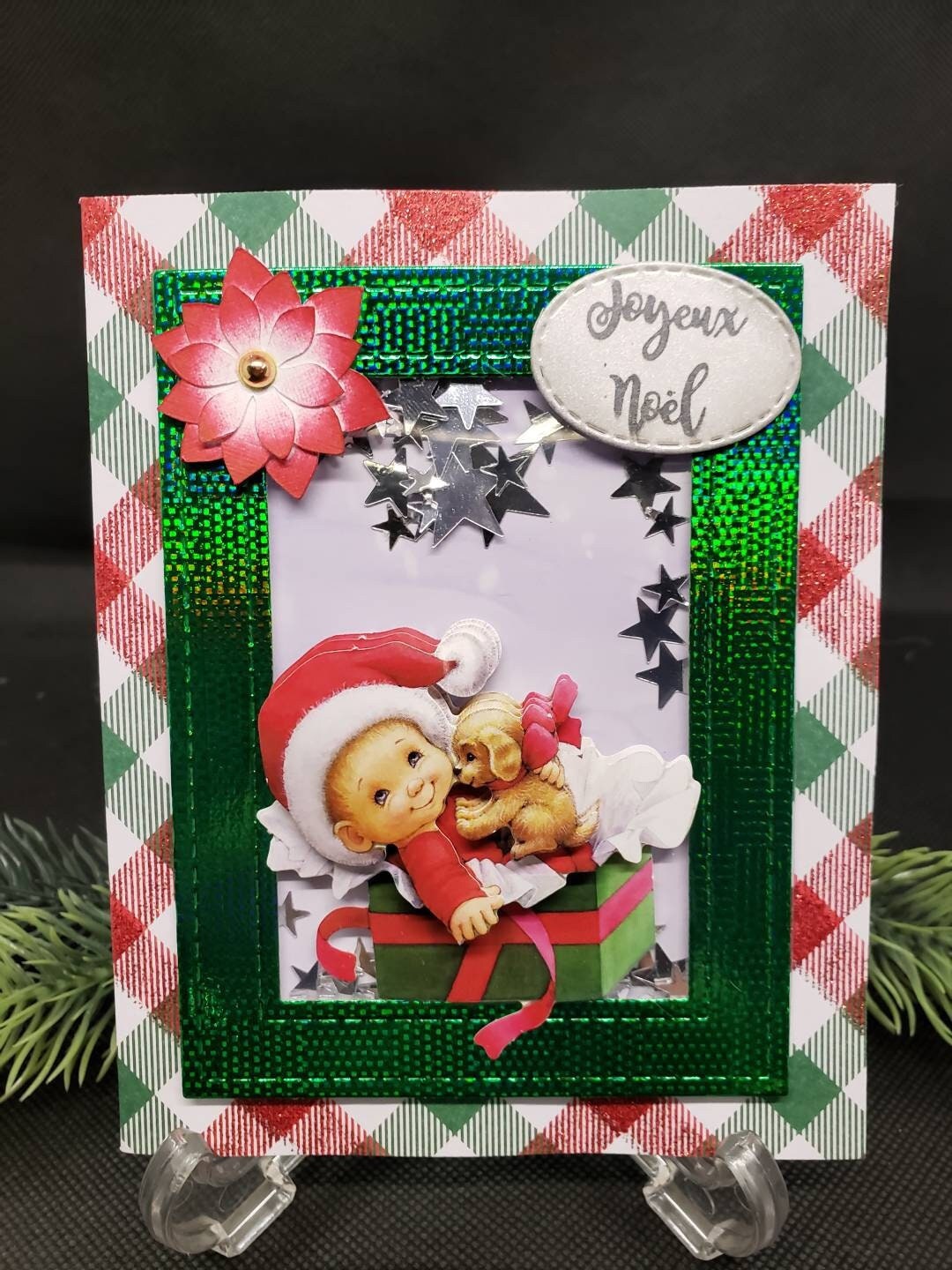Christmas Card. Boy Christmas Card. Handmade Christmas Card. - Etsy
