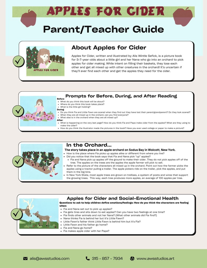 Apples for Cider Reading Guide: Classroom Activities & Prompts - Etsy