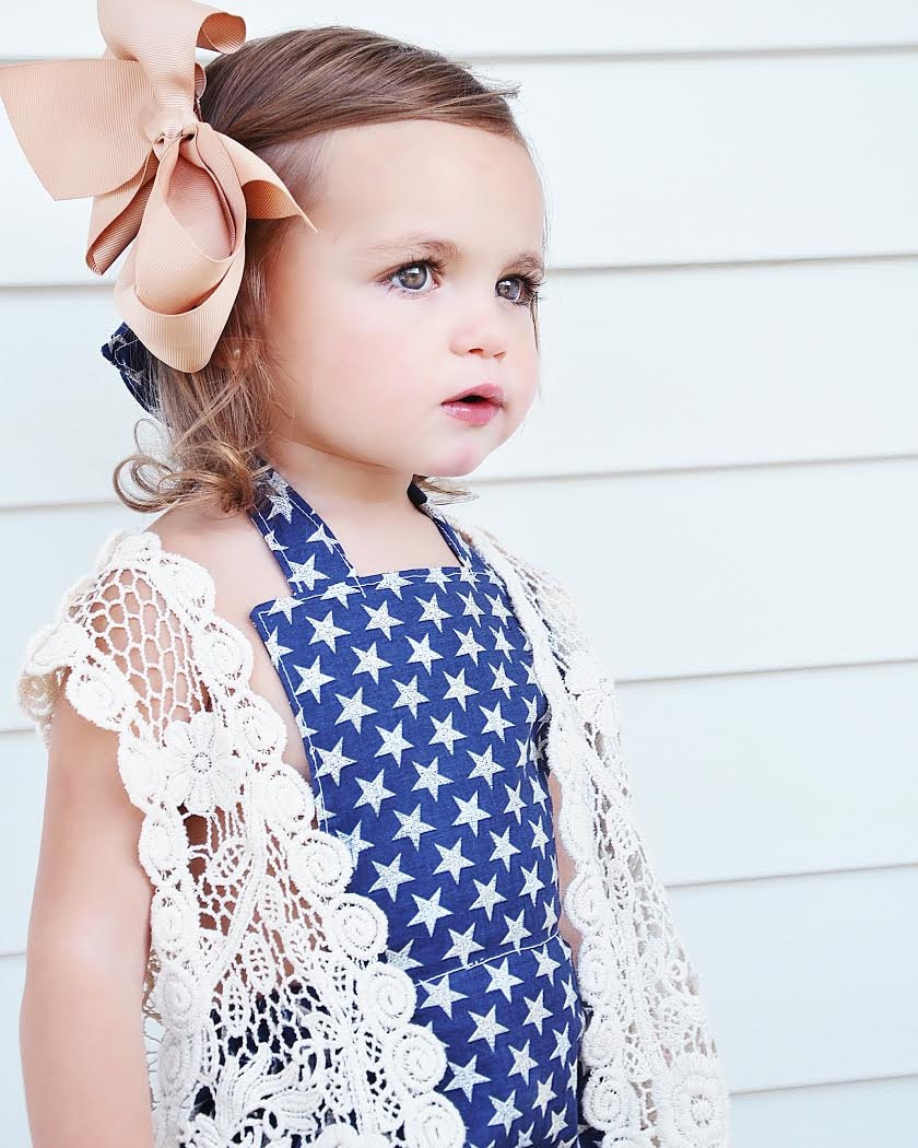 Country Chic Romper, Toddler Girls Romper, Toddler Girls Stars Romper ...