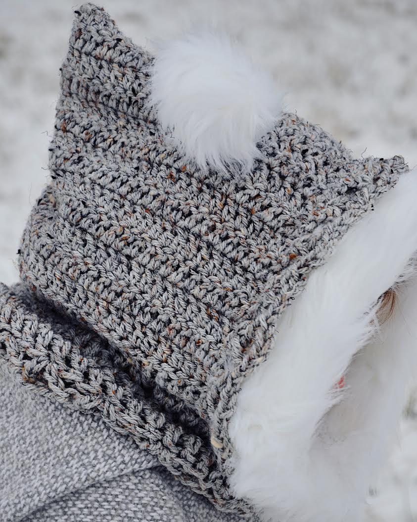 Grey Wolf Hooded Cowl, Hooded Fur Cowl, Faux Fur Cowl, Hooded Cowl ...