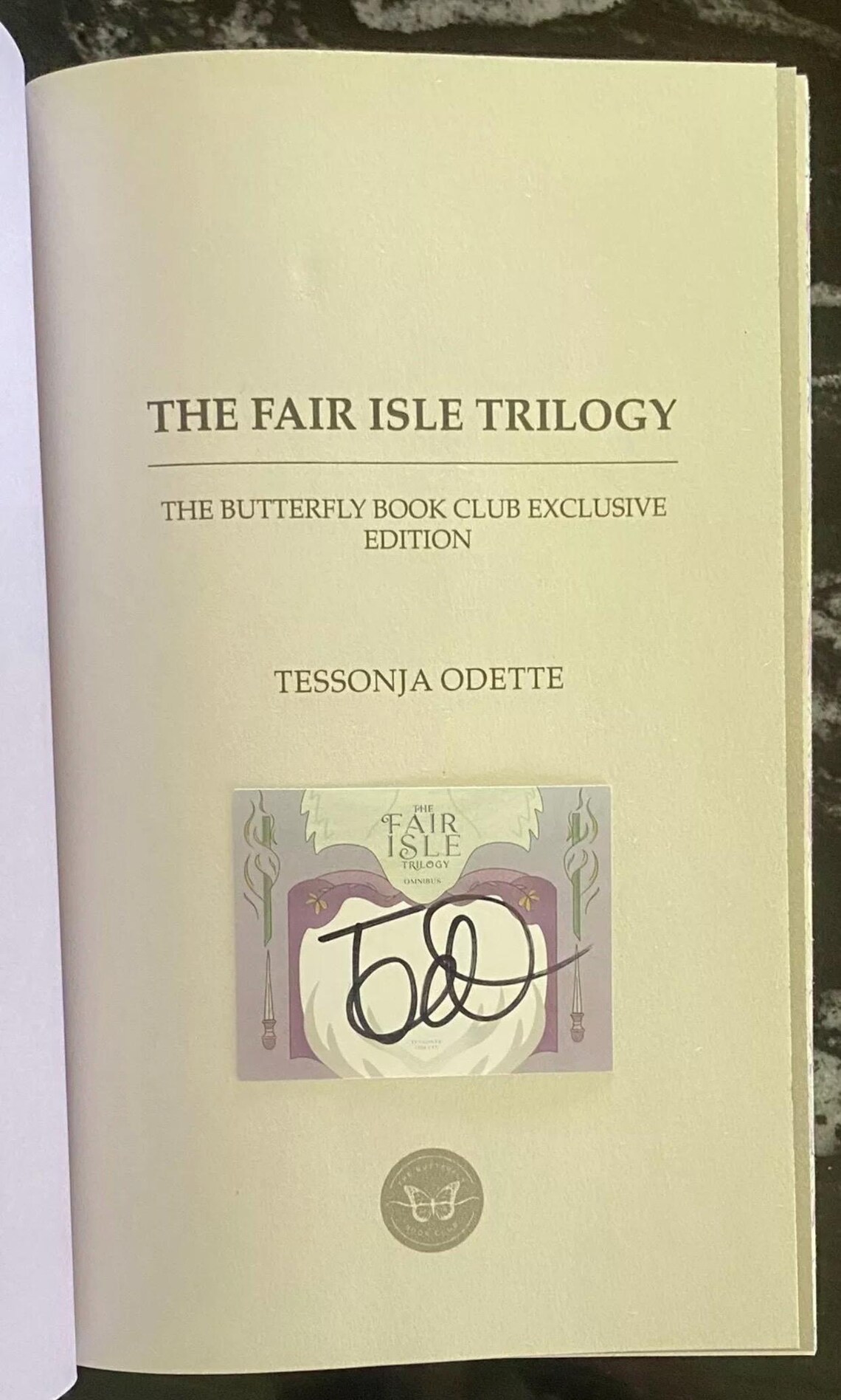 THE FAIR ISLE Trilogy Omnibus Signed Butterfly Book Club Exclusive - Etsy