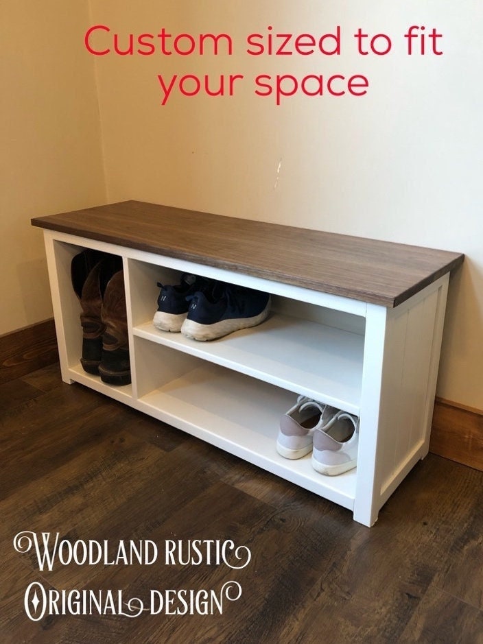 Farmhouse Shoe/boot Bench - Etsy
