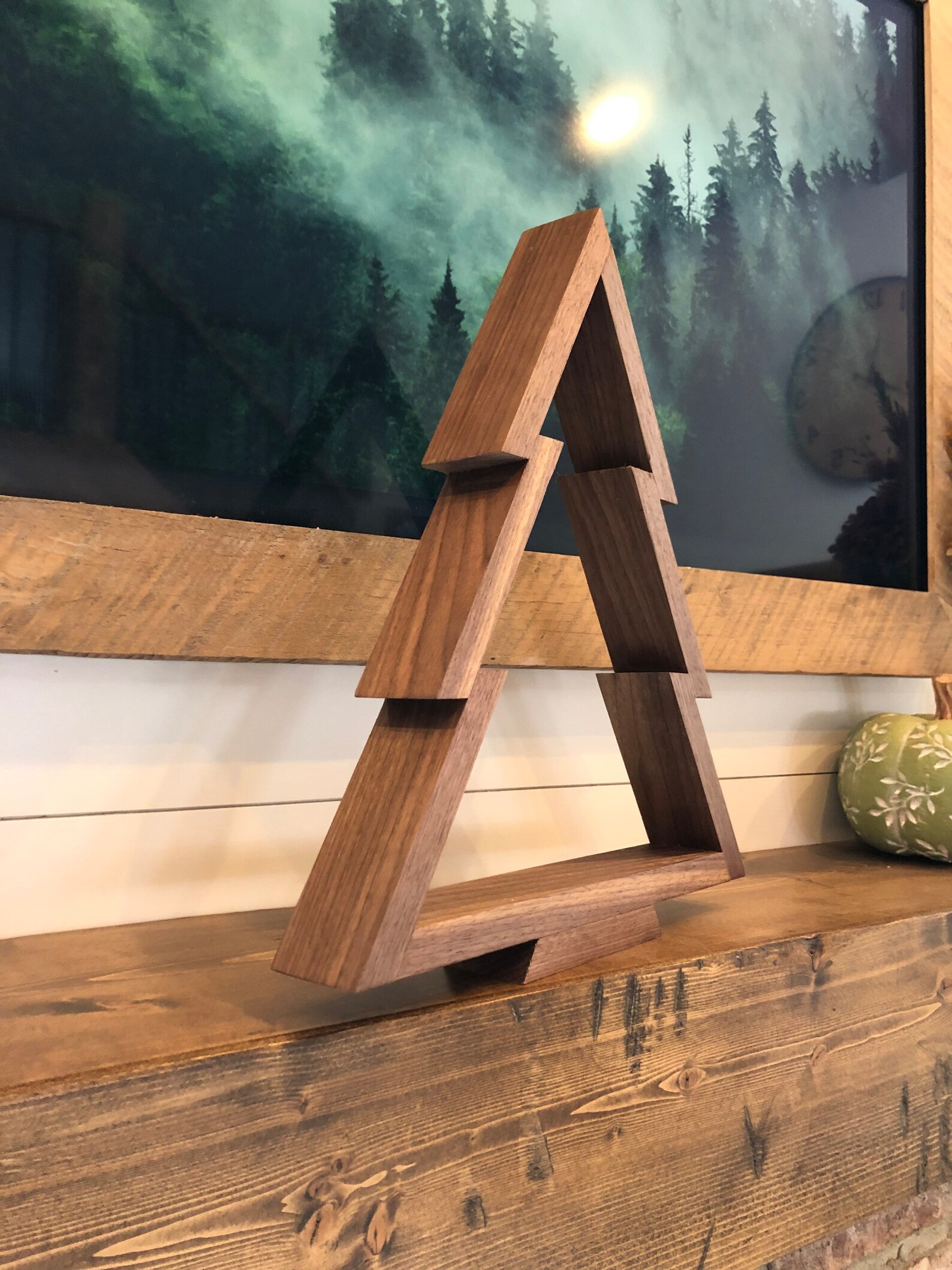 Walnut Wood Christmas Tree - Etsy