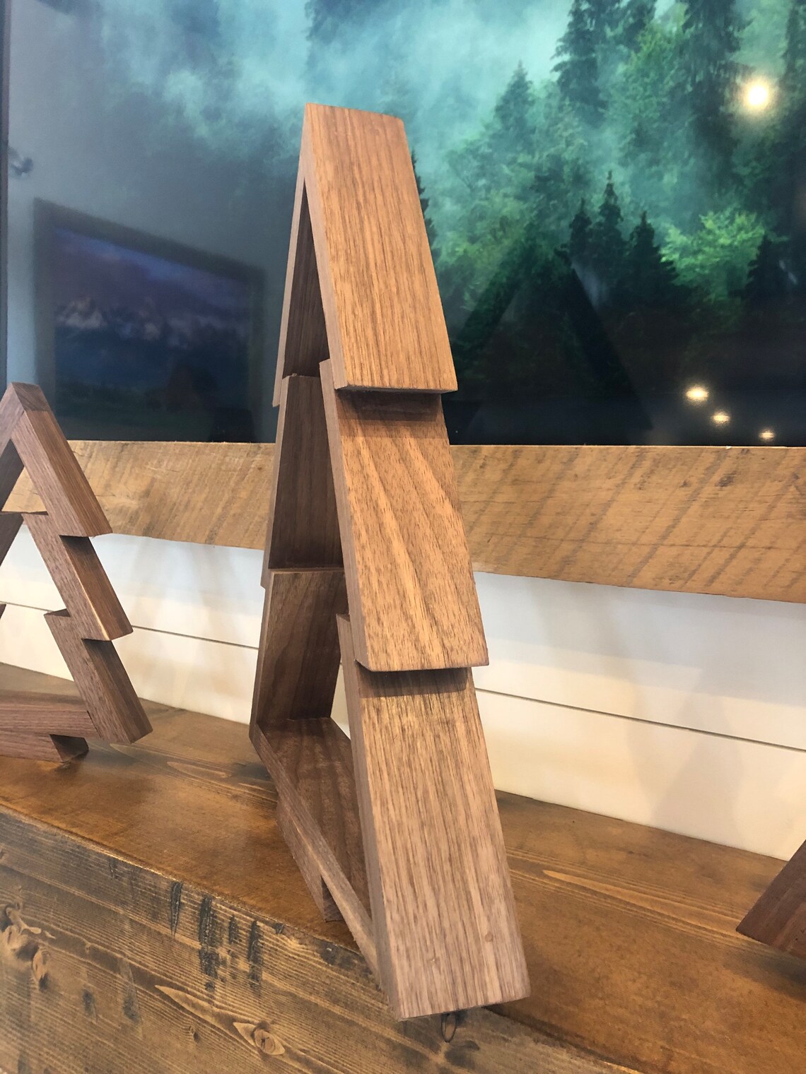 Walnut Wood Christmas Tree - Etsy