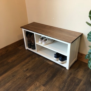 Farmhouse Shoe/boot Bench - Etsy