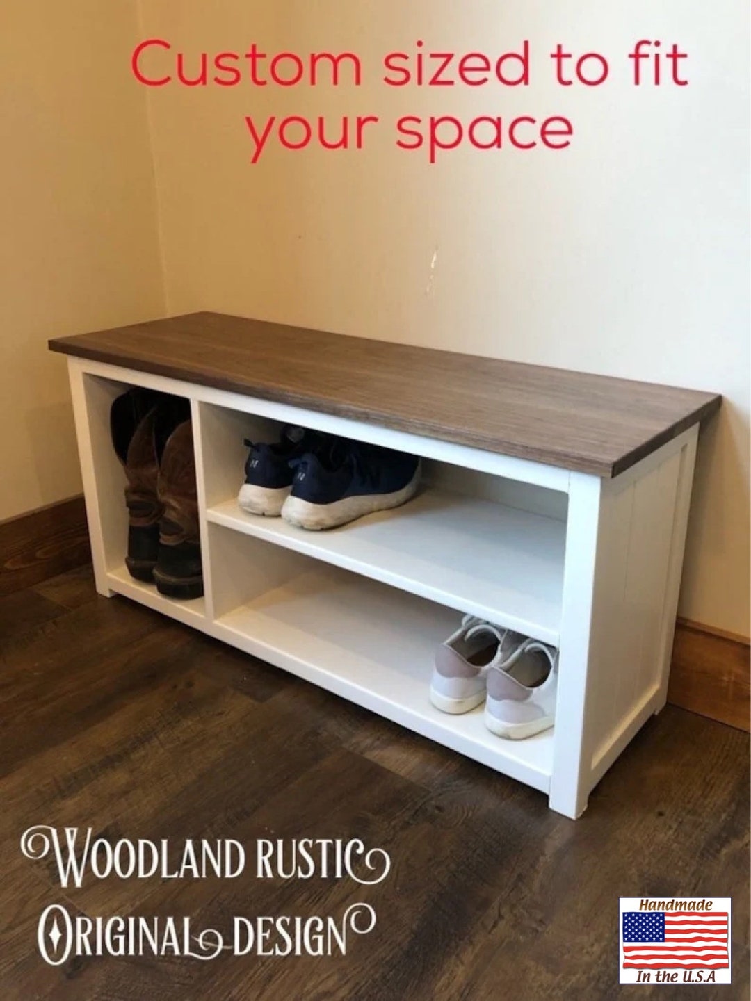 Farmhouse Shoe/boot Bench - Etsy