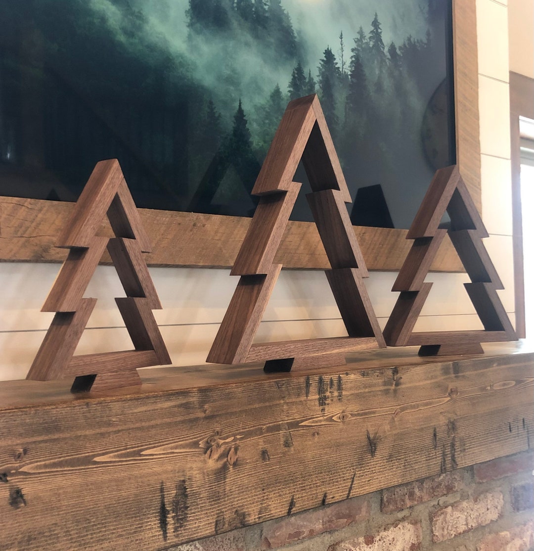 Walnut Wood Christmas Tree - Etsy