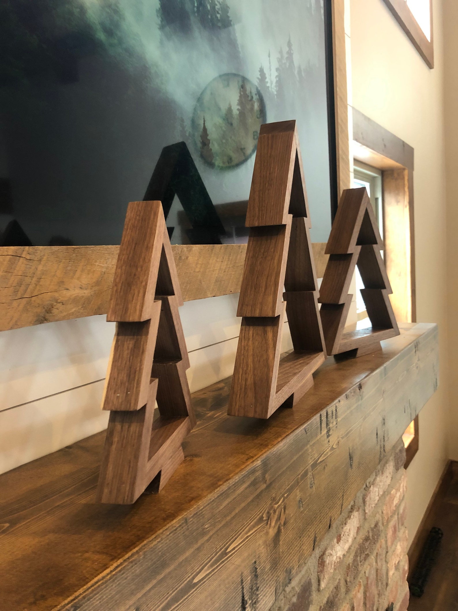 Walnut Wood Christmas Tree - Etsy