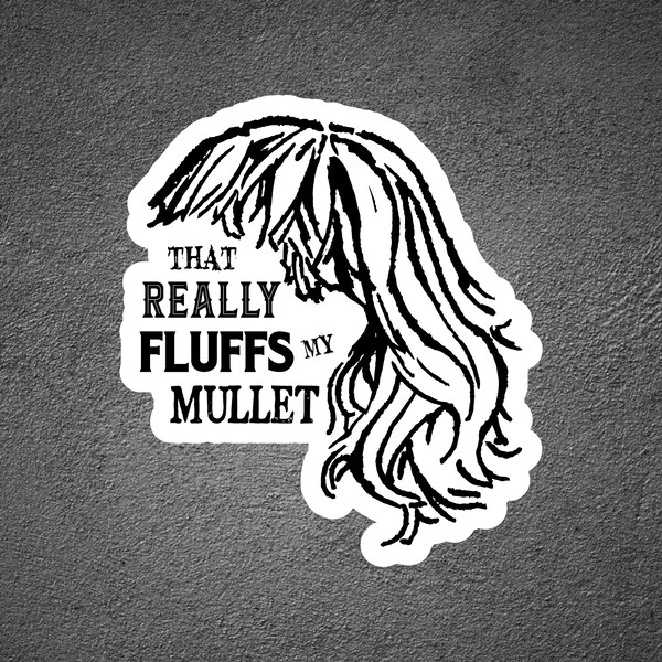 Funny Mullet Sticker - Etsy
