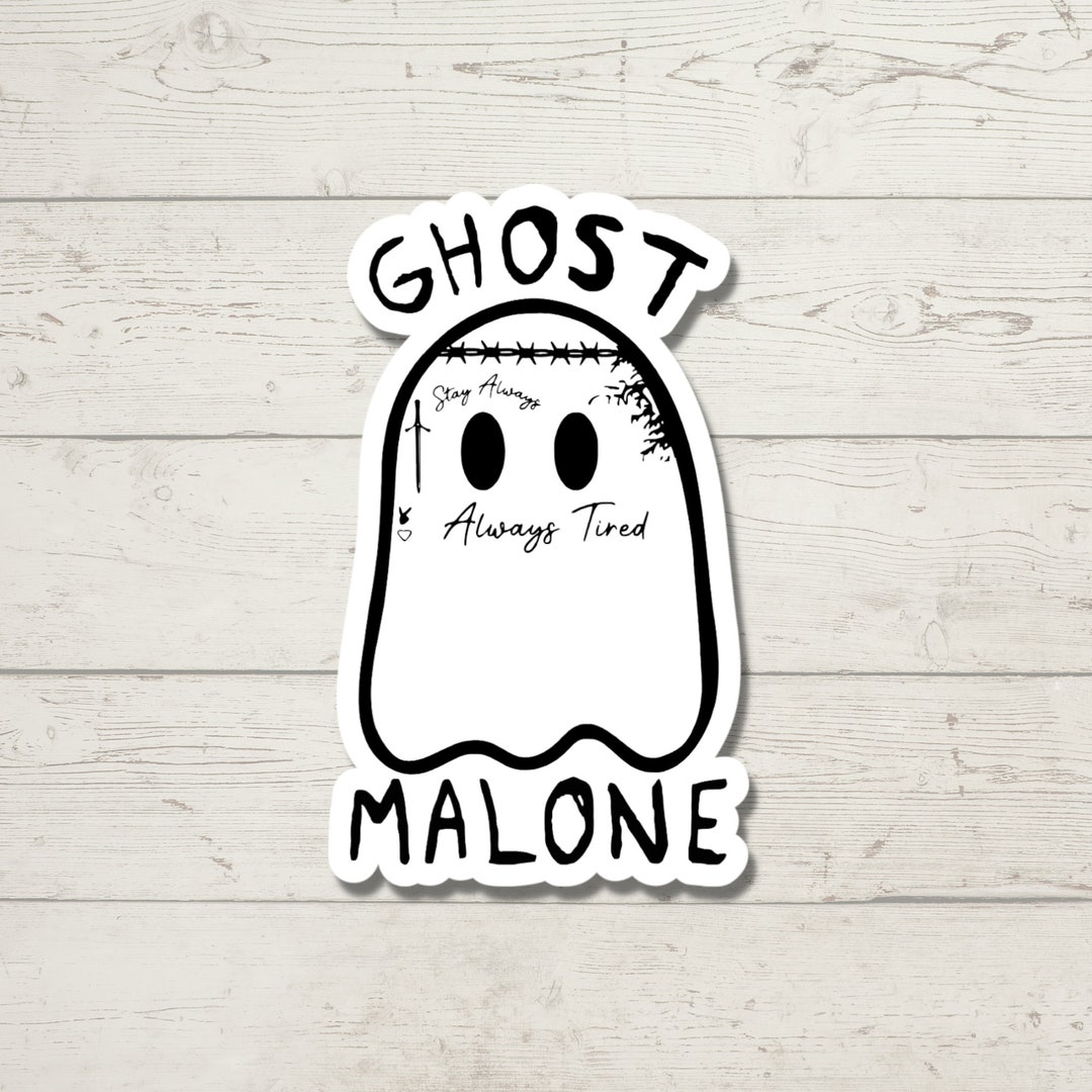 Ghost Malone, Funny Sticker, Truck Decal, Funny Decal, Ghost Sticker ...