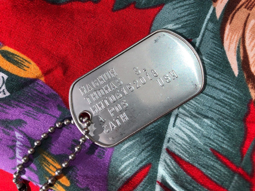 Magnum PI Dog Tag Keychain - Etsy