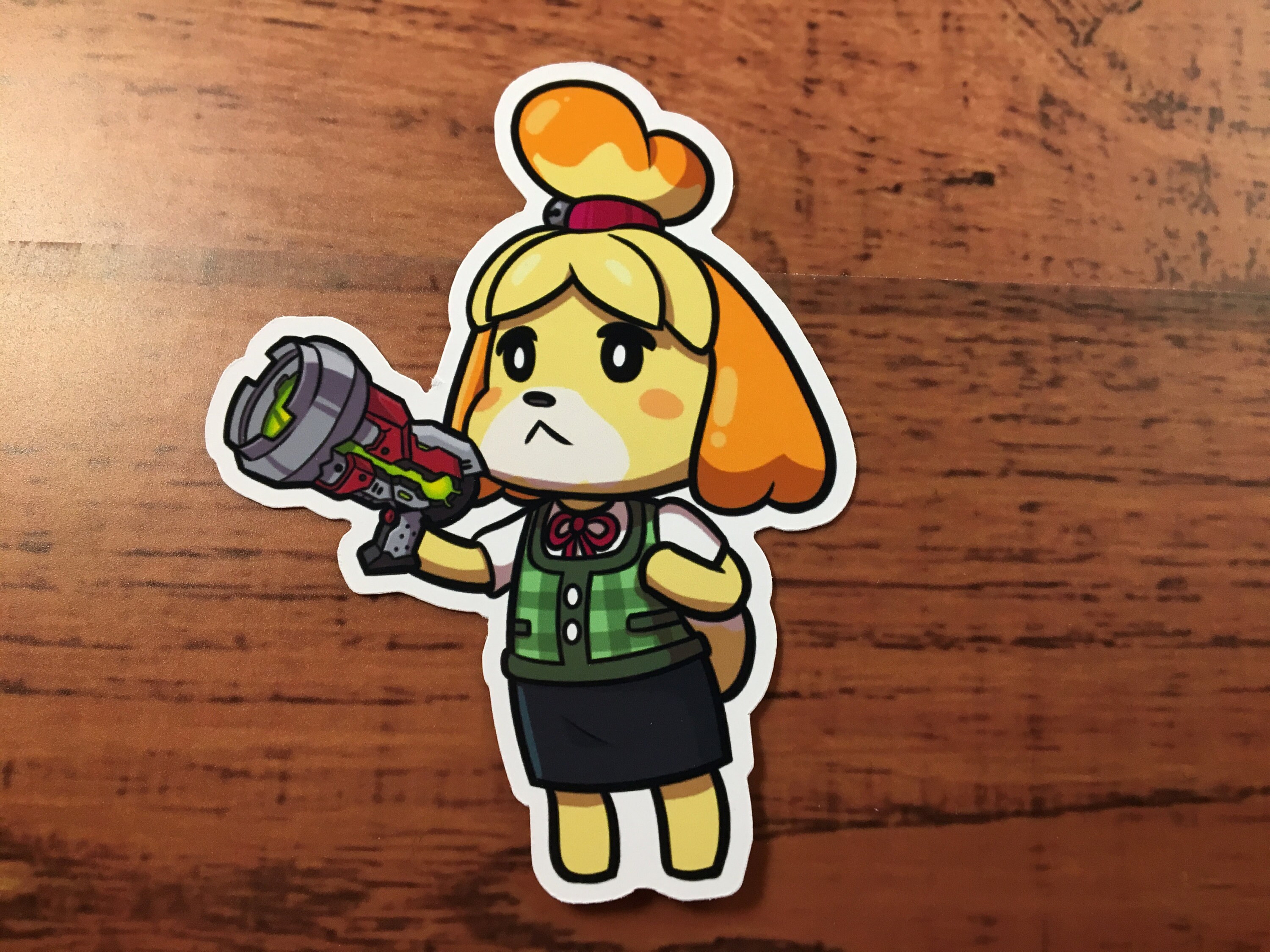 Isabelle with blaster parody sticker Smash Bros Ultimate Animal ...