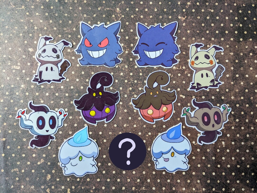 Ghost Type Pokemon Sticker Sets - Etsy
