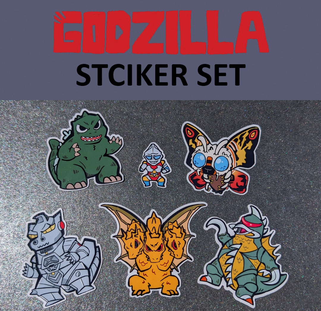 Godzilla Kaiju 5 Sticker Set - Etsy