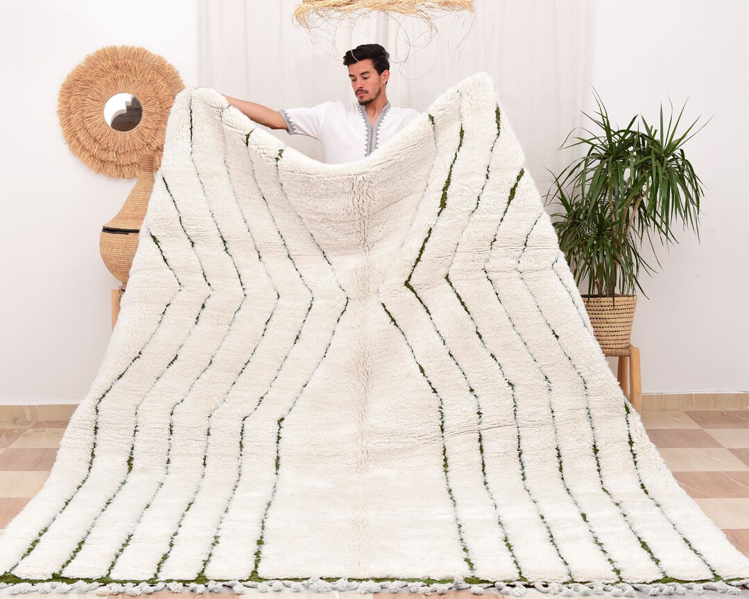 Moroccan Rug 8x10, Contemporary Rug, Beni Rug, Boho Area Rug, Geometric ...