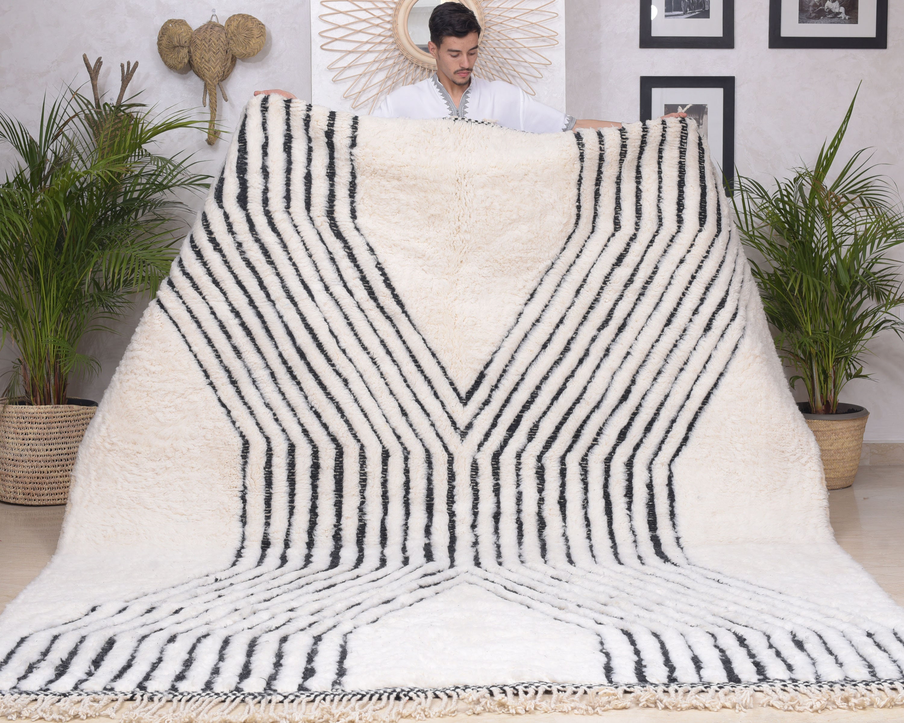 Beni Rug Handwoven Rug Wool Rug Moroccan Abstract Rug - Etsy