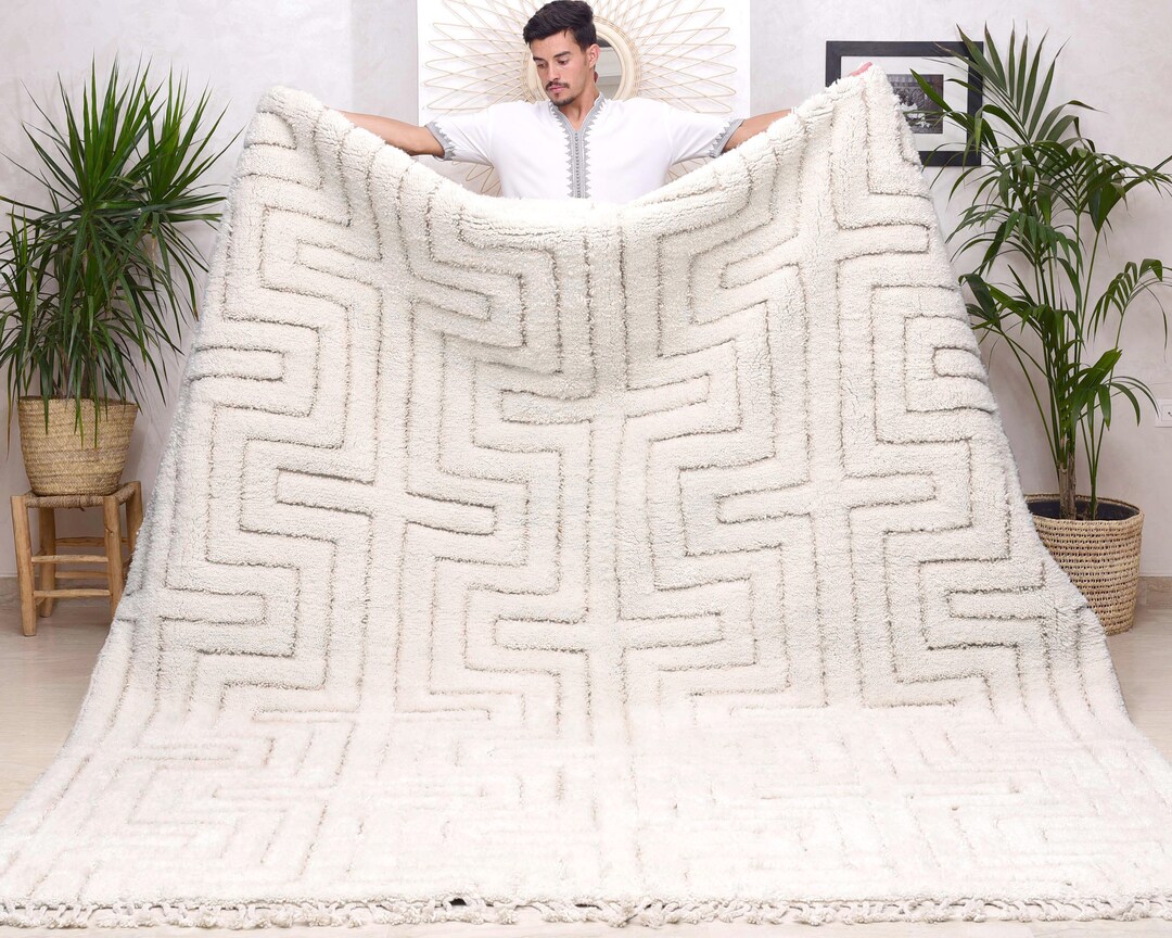 Berber Area Rug, Moroccan Rug, Beni Ourain Rug, Organic Rug, Berber ...