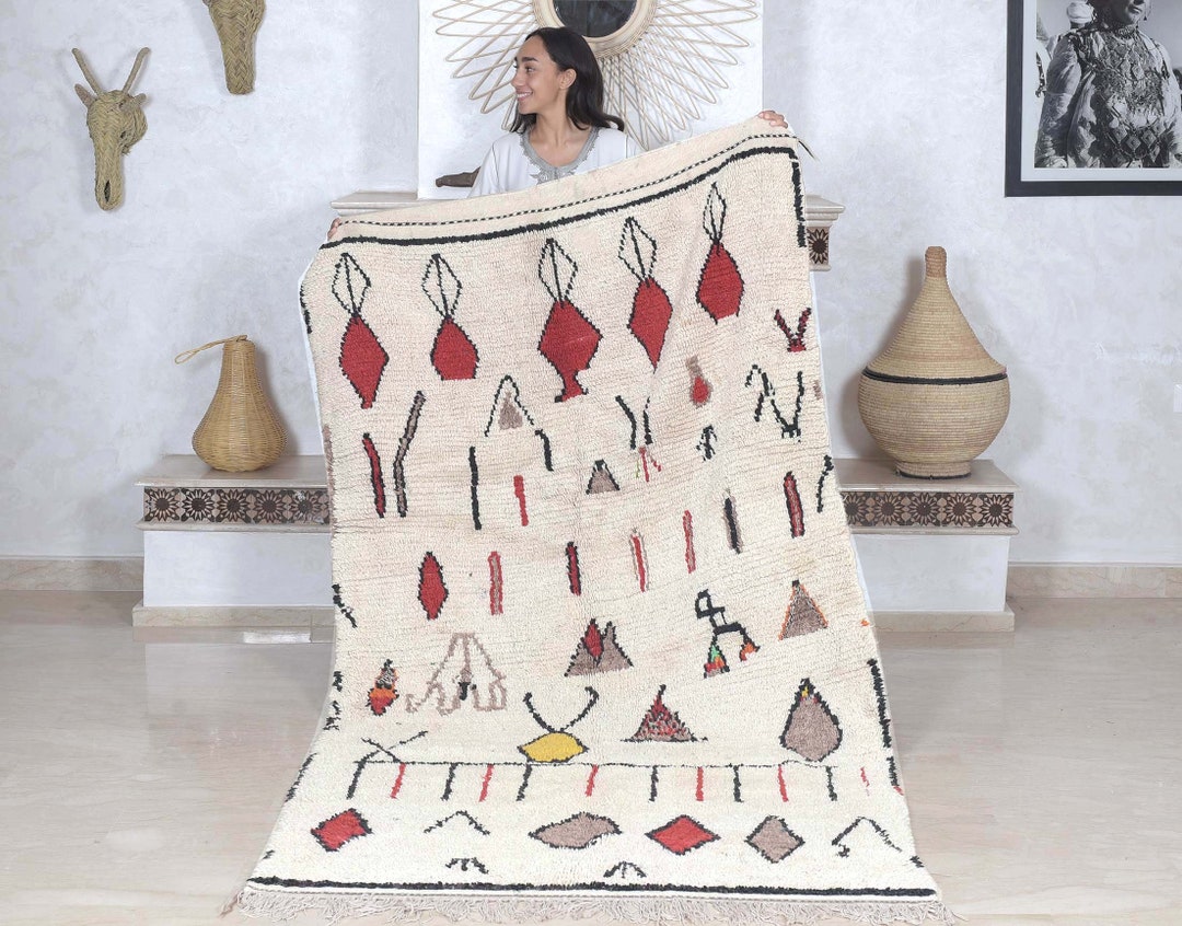 Colorful Rug, Rustic 8x10 Rug, Handmade Furniture, Durable Rug, Rare ...