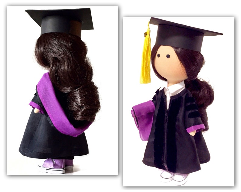 Graduation Portrait Doll in Gown and Cap With Tassel High - Etsy