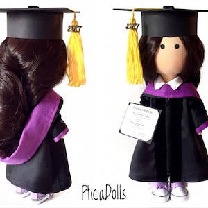 Graduation Portrait Doll in Gown and Cap With Tassel High School ...