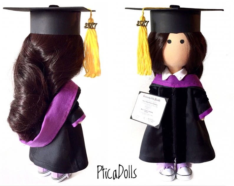 Graduation Portrait Doll in Gown and Cap With Tassel High - Etsy