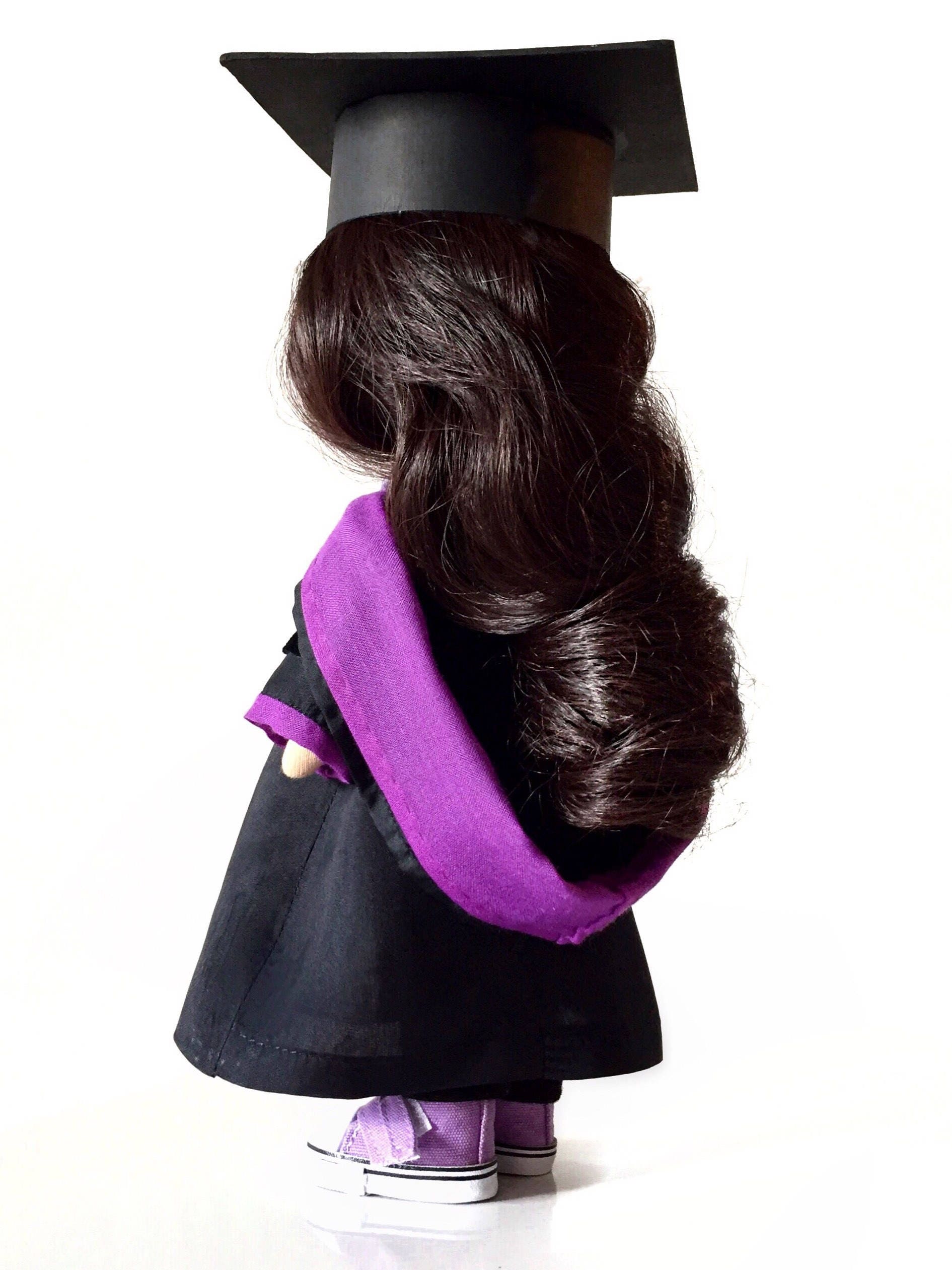 Graduation portrait doll in gown and cap with tassel High | Etsy