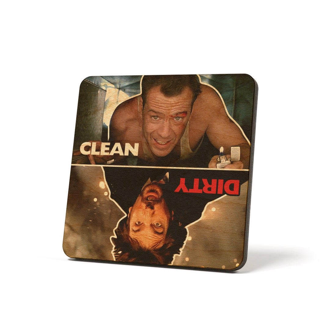 Die Hard Dirty Clean Magnet - John Mcclane & Hans Gruber - Etsy