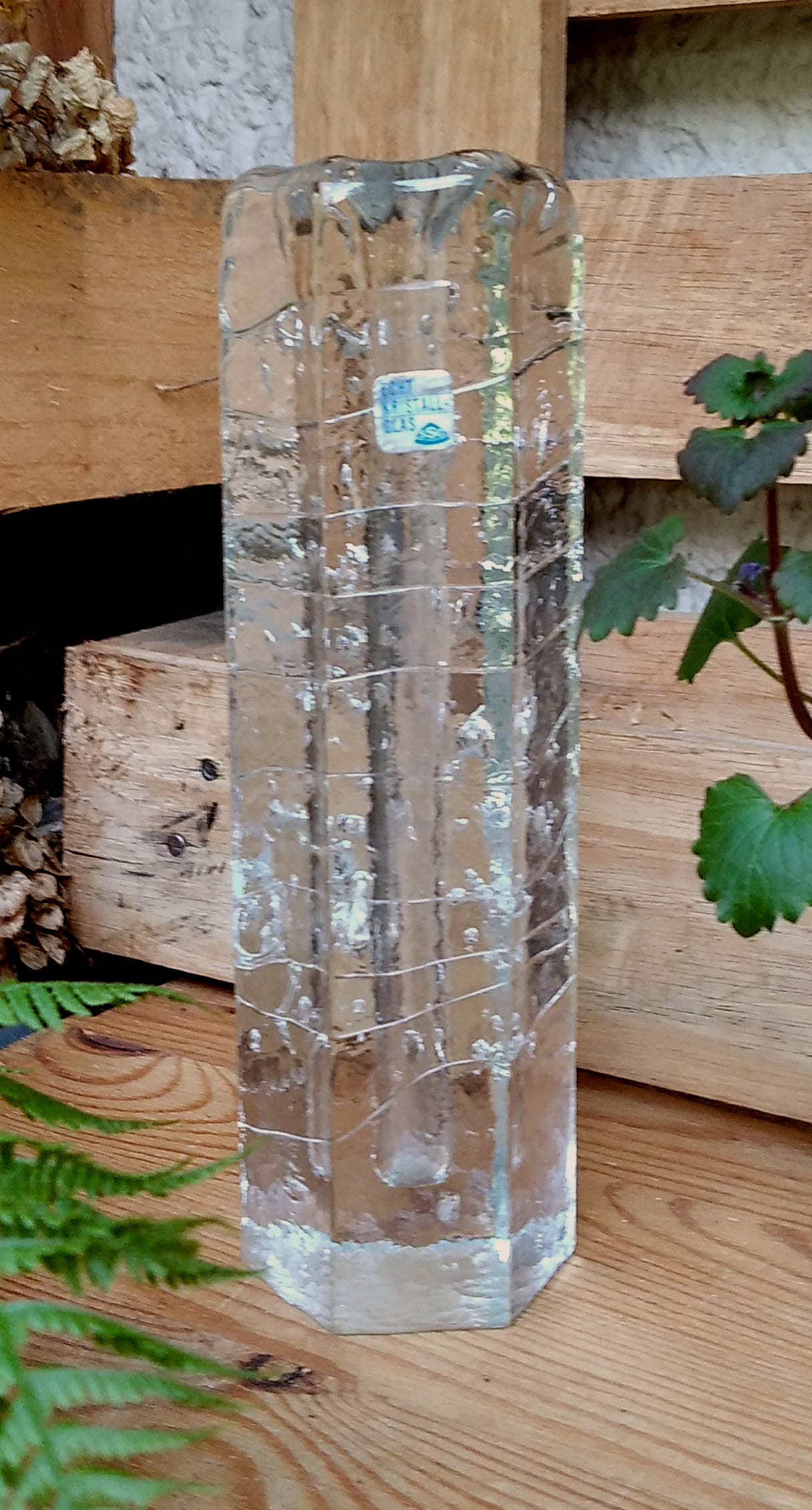 Echt Kristall Glas, SSG Schwere wundervolle Glasvase,Blockvase ...