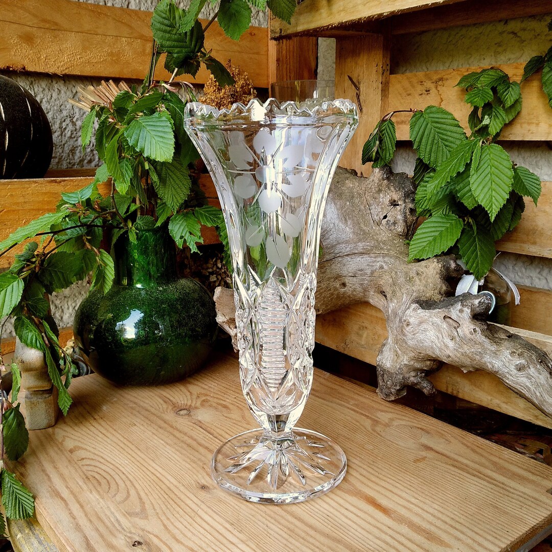Decorative Massive Large Glass Vase With Great Cider, Funnel Vase ...