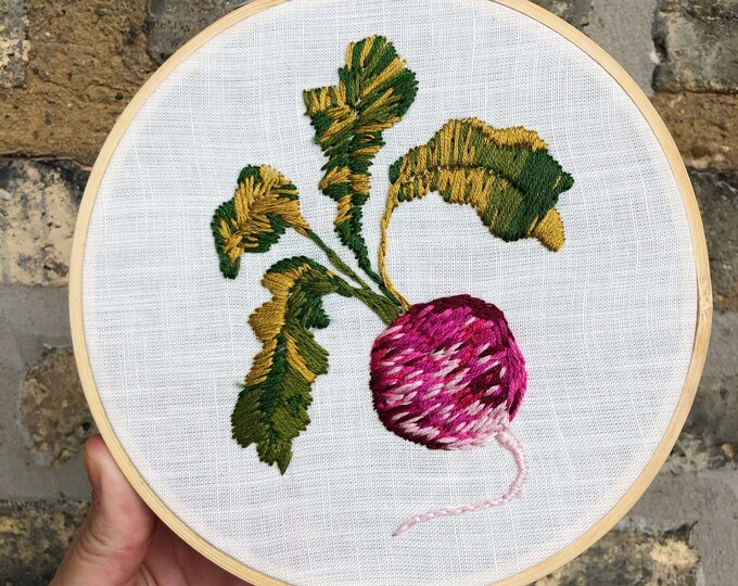 Radish Embroidery Design 5 Inch Hoop Art Inknhoney - Etsy