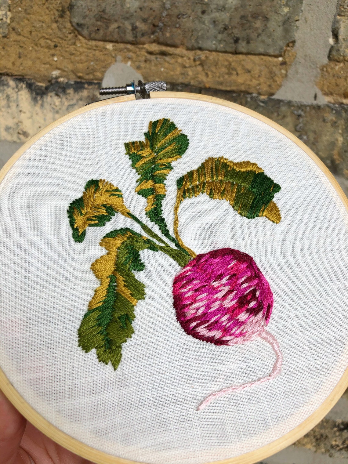 Radish Embroidery design 5 inch hoop art inknhoney | Etsy