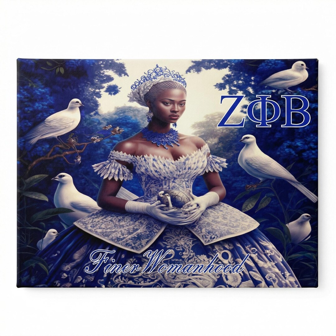 Zeta Phi Beta Wall Art Elegance at Its Finest Canvas - Etsy