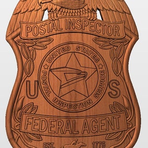 3d File CNC Model - US Postal Inspector Badge - Digital File Download ...