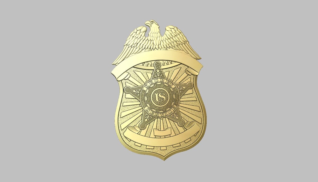 3d File CNC Model - U.S. Secret Service Badge - With and Without Badge ...