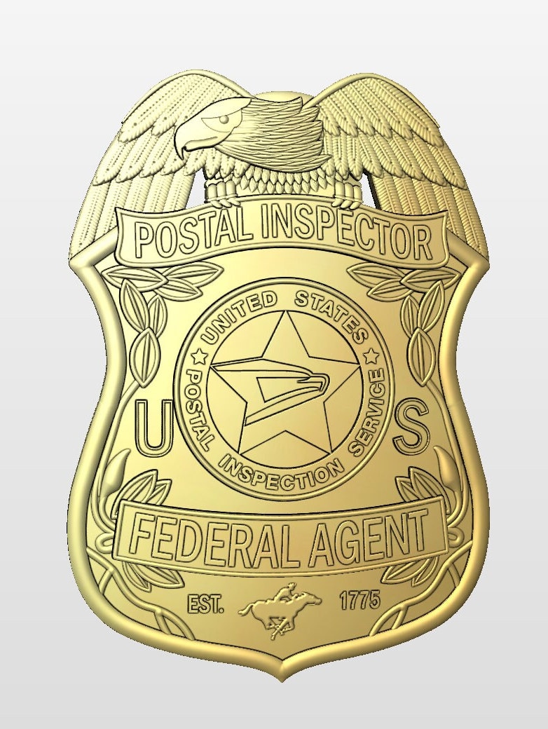 3d File CNC Model - US Postal Inspector Badge - Digital File Download ...