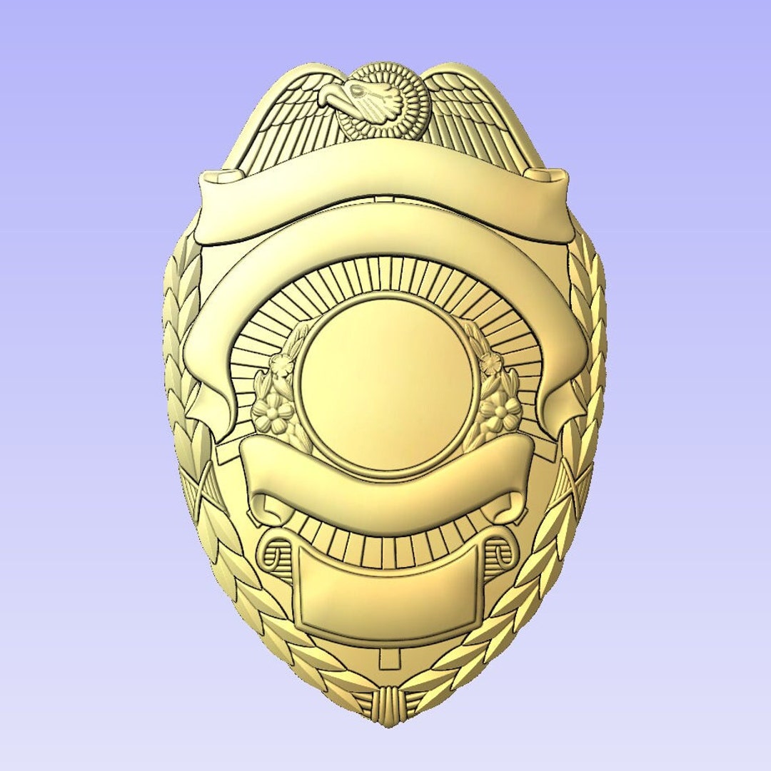 3d File CNC Model Police Fire Badge Type 83 Digital File - Etsy