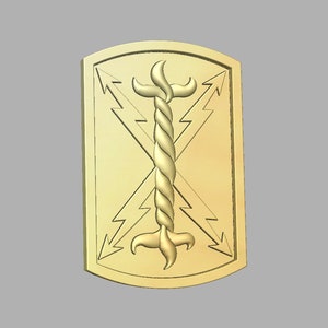 3d File CNC Model 17th Field Artillery Brigade Patch Digital File ...