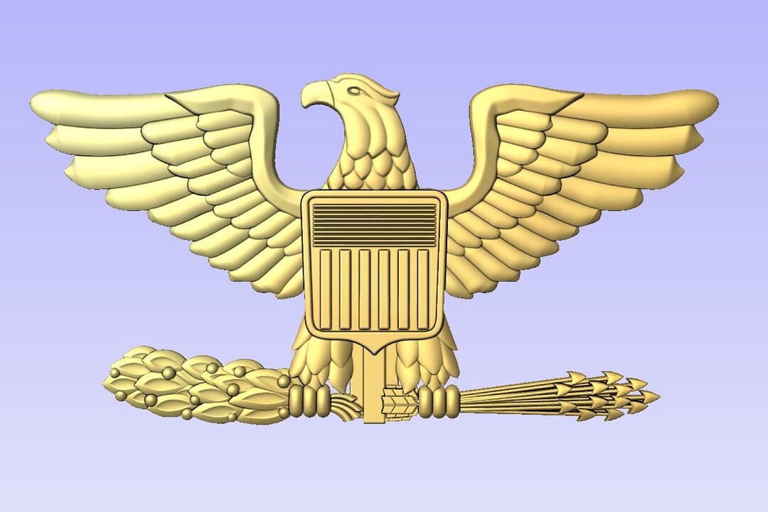 3d File CNC Model - Rank COL - Colonel - O6 - Digital File Download ...