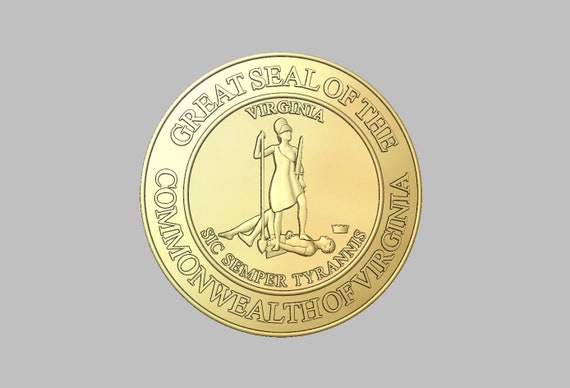 Virginia Badge Center Logo STL Format 3d CNC Digital - Etsy