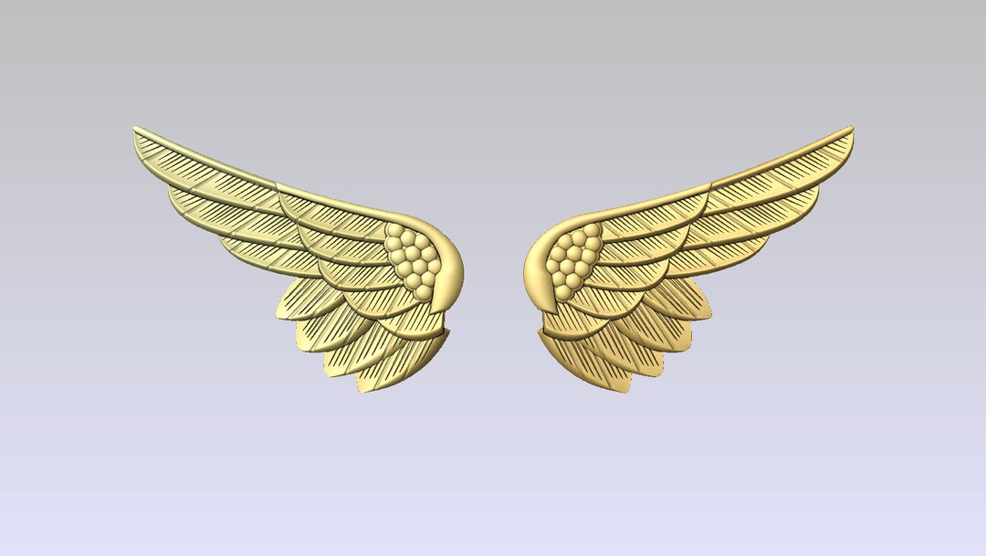 3d File CNC Model Wings Individual Files for Left, Right and Both Wings ...