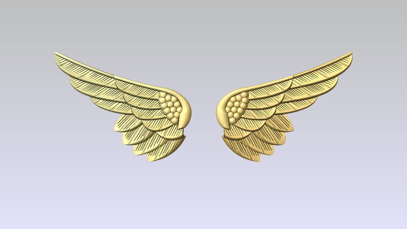 3d File CNC Model Wings Individual Files for Left Right | Etsy